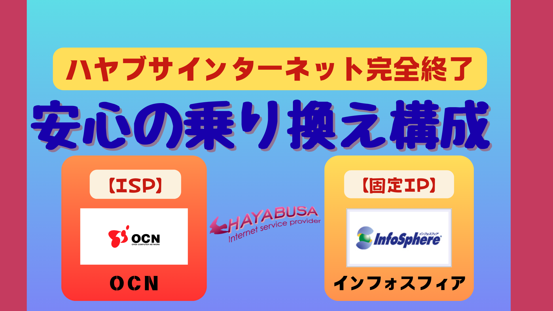 【完全版】ISP乗り換え準備｜ハヤブサ終了で固定IP派がすべきこと - プロバイダ Q&A （with ChatGPT）